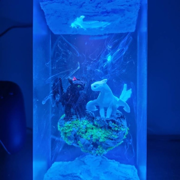 To.oth.less Resin Table Lamp, HTTYD Lamp Dragon Lamp, T.ooth.less and L ...