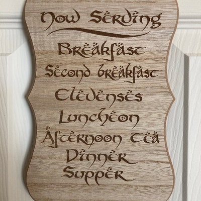Scratch and Dent Sale Hobbit Daily Meals Engraved Plaque/sign. Very ...