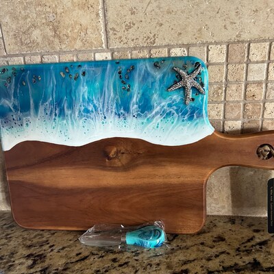 Pastel Abstract Art, Extra Large Serving Board, Charcuterie Board Gift ...