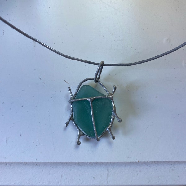 Sea Glass Bug Jewelry, Necklace And/or Earrings, Chunky Statement ...