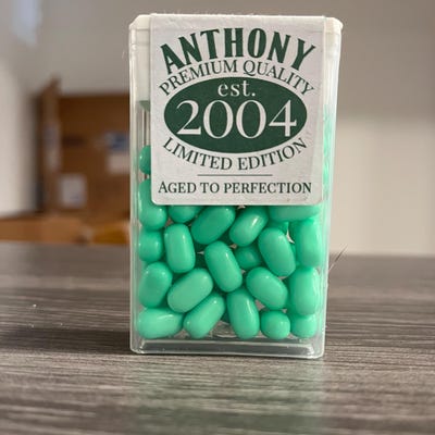Adult Birthday Party Favors for Guys. Aged to Perfection Tic Tac Labels ...