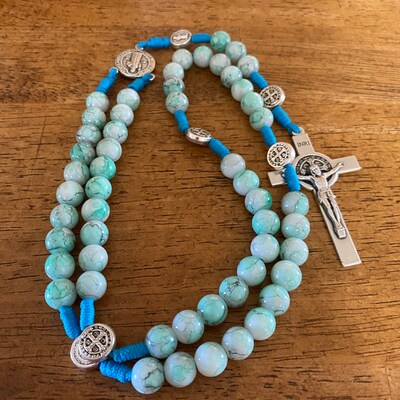 St Benedict Medal Rosary, Prayer Beads, Catholic Rosary, Rosary Beads ...