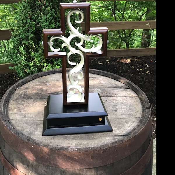 Wedding Unity Cross ® Hand-finished Umber Hardwood With Ivory; Unity ...