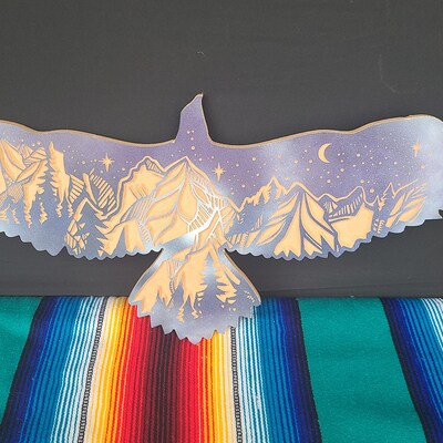 Starry Night Eagle Silhouette, CNC File, DXF, Digital File Download - Etsy