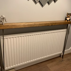 Rustic Narrow Console Table Wooden Console Table Radiator Shelf Hallway ...