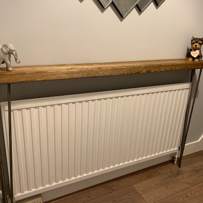 Rustic Narrow Console Table Wooden Console Table Radiator Shelf Hallway ...