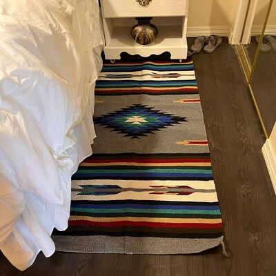 Grey Aztec Rug, Tribal Rug, Southwestern Throw Rug, Kilim, Boho Rug ...