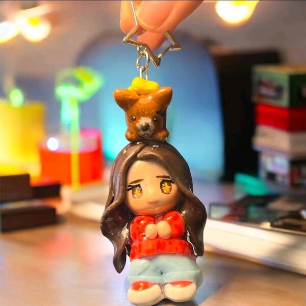 Polymerclay Veggi Garlic Figurine + Keychain + Desk Friend - Etsy