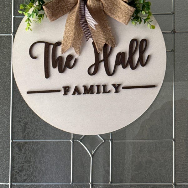 Personalized Family Door Sign, Last Name Sign, Custom Wooden Welcome ...