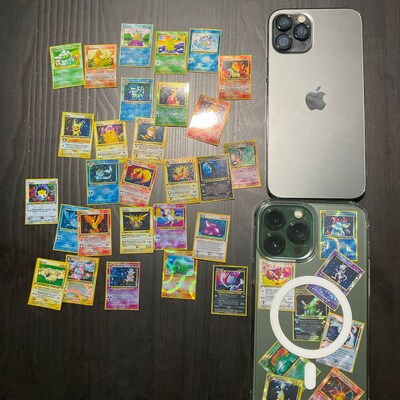 Set of Mini Holographic Card Stickers Pokémon First & Second Gen - Etsy