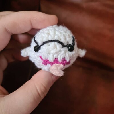 Crocheted Boo Ghost From Super Mario Bros. Amigurumi PDF Crochet ...