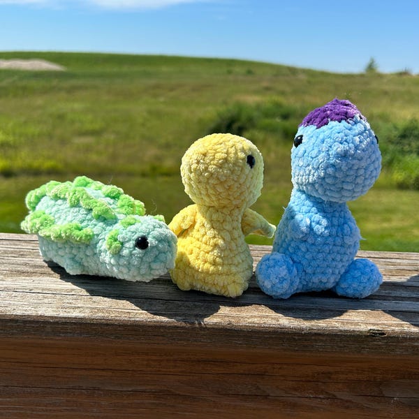 Combo Dinosaur No Sew Crochet Pattern, Parasaurolophus Pattern ...