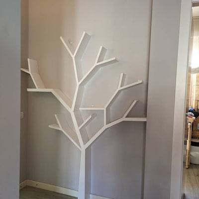 Wooden Tree Bookcases, Decorative Rustic Tree Branch Bookshelves, Book ...