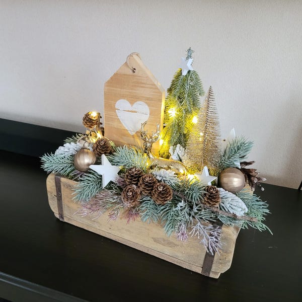 Holztablett Weihnachtlich Dekorieren