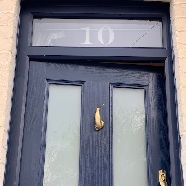 Traditional House Door Number Victorian Frosted Etched Vinyl Sticker ...