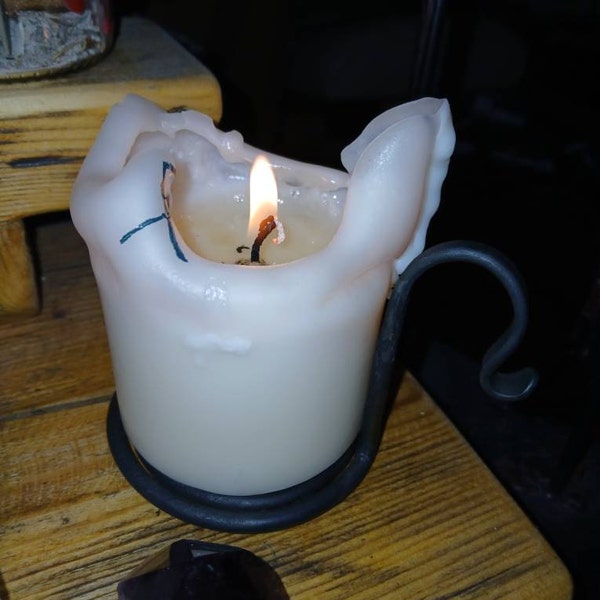 Large Hand Forged Silver or Black Blacksmith Horseshoe Nail Keyring ...