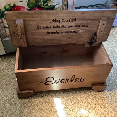 Toy Chest/camouflage/ Personalized/hand Carved/memory Box/wooden Chest ...