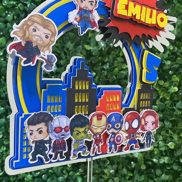 DIY Avangers Cake Topper SVG DIGITAL File for Cricut or Silhouette ...