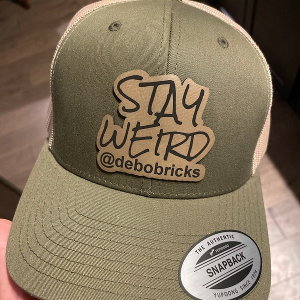 Custom Leather Patch Hats, Logo Hats, Laser Engraved Leather Patch ...