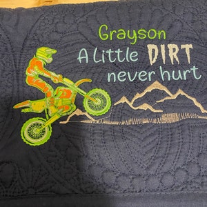 Motocross Rider Machine Embroidery Design. Dirt Bike Embroidery Pattern ...