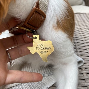 State of Texas or Select Your State Pet Name Tag Medium 1 Max. Custom ...