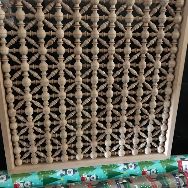 CUSTOM MADE, Hand Carved Wood Mashrabiya Screen: Moroccan Latticework ...