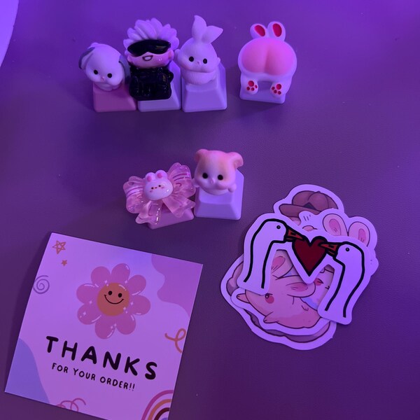 Kawaii Duck Character Keycaps, Goose Keycap, Animal Keycaps, Cute ...