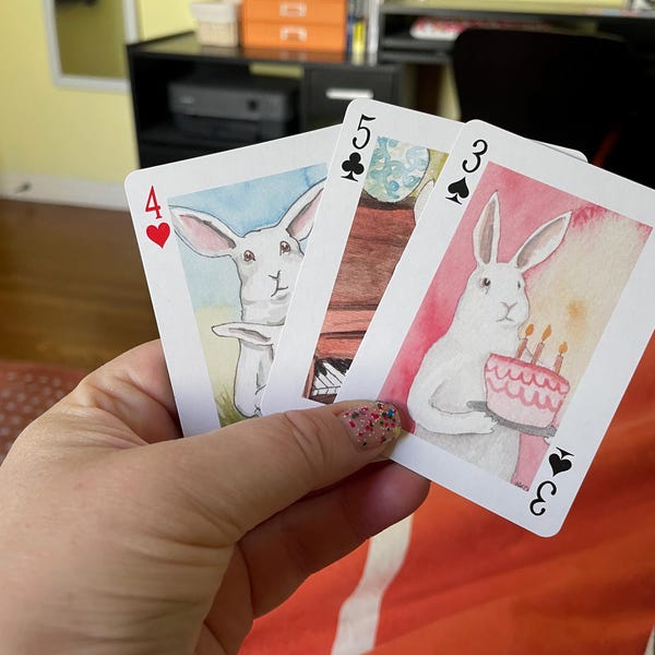 The Rabbit Tarot - Deluxe Version- Animal Art Card Deck From Original ...