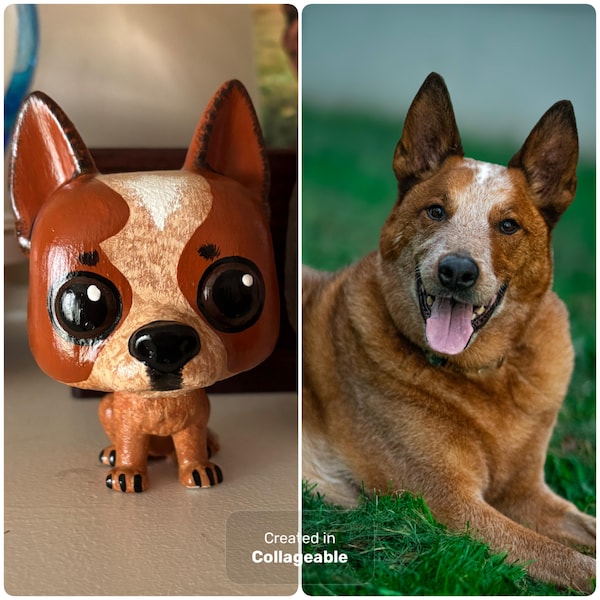 Custom Australian Cattle Dog Figurine, Heeler Art, Queensland Heeler ...