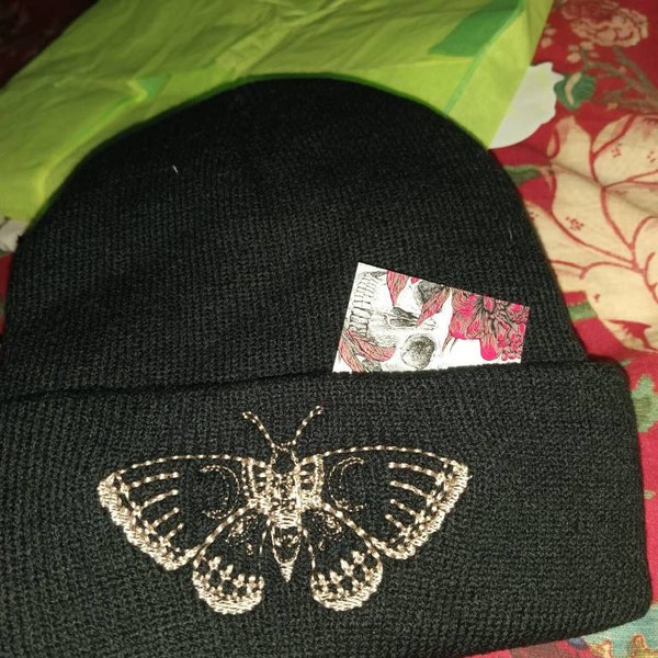 Black Moth Beanie - Etsy