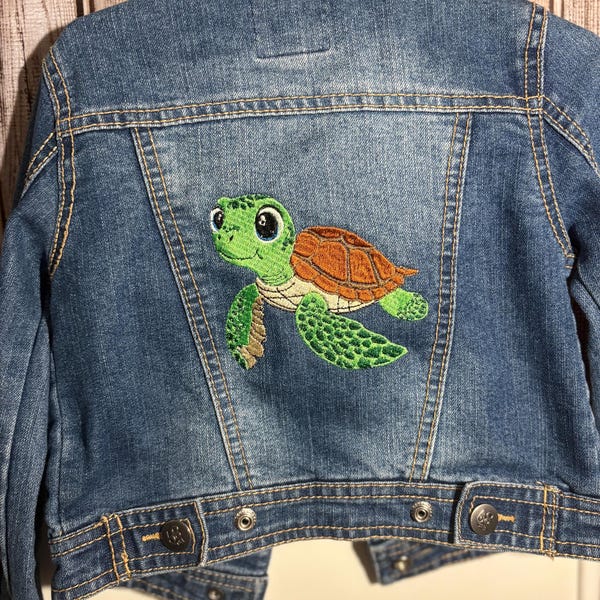 Turtle Embroidery Design, Cute Baby Turtle Machine Embroidery Design ...