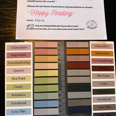 Annotation Key Bookmark for Tabs Guide Fantasy, Romance, Thriller ...