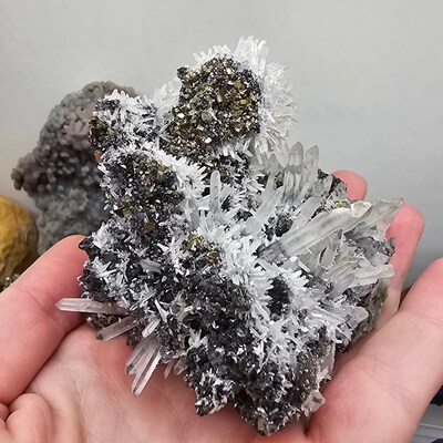 Amazing Quartz With Galena and Sphalerite From Bulgaria, Gold Minerals ...