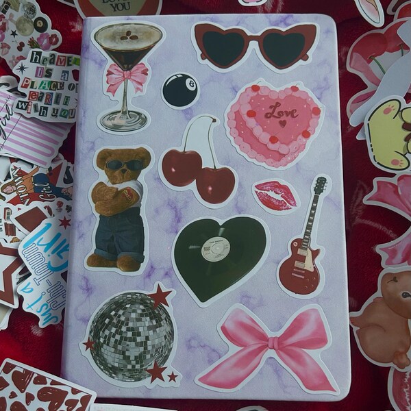 50pcs Downtown Girly Aesthetic Sticker Pack, Y2K Stickers, Retro ...