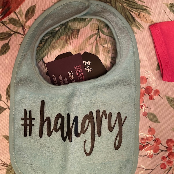 Baby Bibs/ Funny Bibs/ Baby Gifts/ Baby Shower/ Hangry/ Gifts for Baby ...