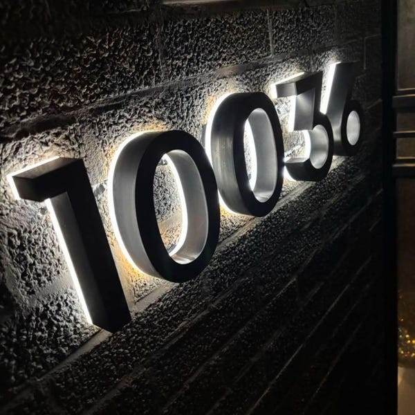 3D Led House Numbers | Metal House Numbers | Custom Led Numbers ...