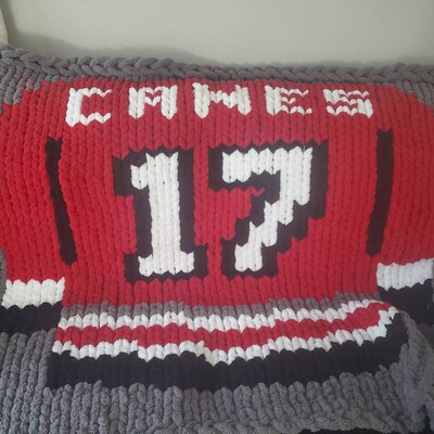 American Flag Hand Knitted Chunky Blanket - Etsy