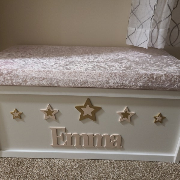 Personalised Toy Box, Custom, Bespoke, Wooden, Toy Box, Large, Toybox ...