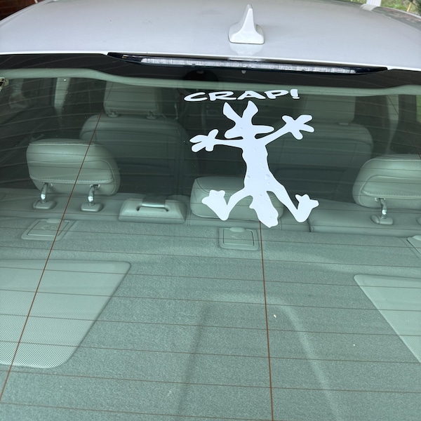 Wile E. Coyote Crap Splat Decal, Wile E. Coyote Decal, Road Runner ...