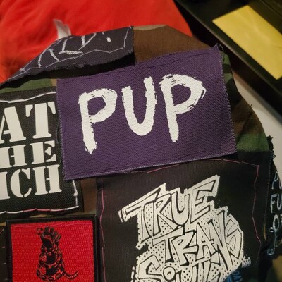 PUP Band DIY Punk Patch Canvas Patch - Etsy