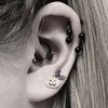 16G Skull Head Spider Horseshoe Septum Jewelry/spider Daith Ring/conch ...