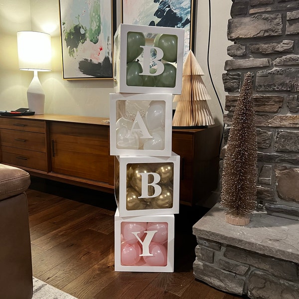 Baby Balloon Boxes | Baby Shower Blocks | Custom Baby Boxes | Custom ...