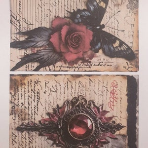 36 Gothic Printable Lined Junk Journal Pages, Dark Academia, Scrapbook ...