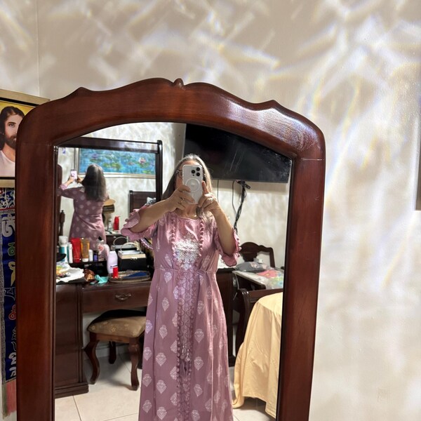 Kurta Sharara Set | Graduation Gift for Her | Pink & White Kurti Dress ...