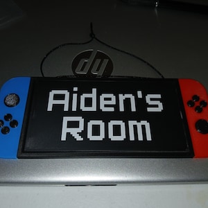 Personalized Gamer Name Sign for Door, Wall or Shelf 8in X 3in Custom ...