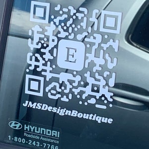 Custom QR Code Decal, Business Decal, Custom QR Code Vinyl Car Decal ...