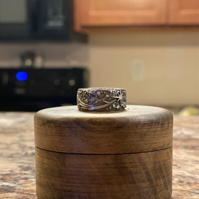 Space Fox Ring Foxes in Outer Space Fox on a Star Space and Stars Ring ...