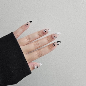 FAYE Fairycore Aesthetic Press on Nails Jade Aurora Nails Lily Pond ...