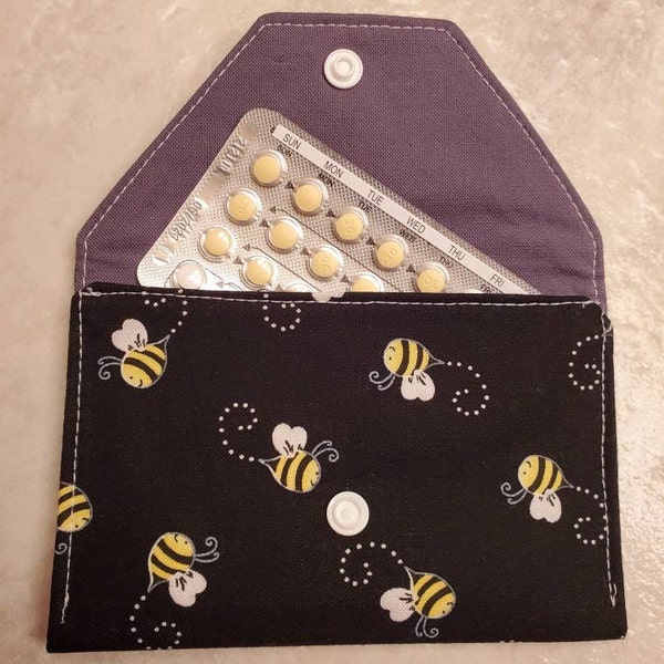 Pill Case Birth Control Pill Sleeve No Babies Talk Bubble in Vinyl - Etsy