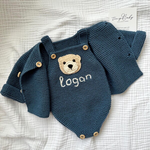 Cuddle and Kind Honey Bear Matching Outfit, Ribbed Overalls With ...